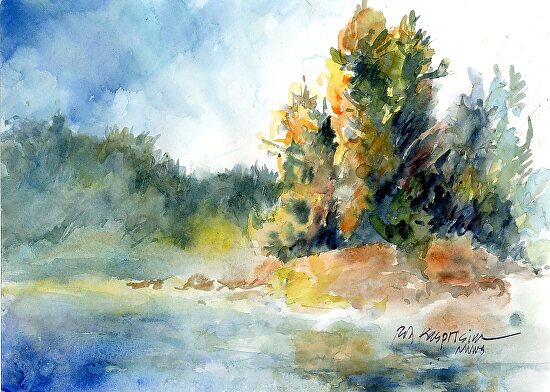 Northern Tier September Fishing in Watercolor | Ron Kasprisin - Blog