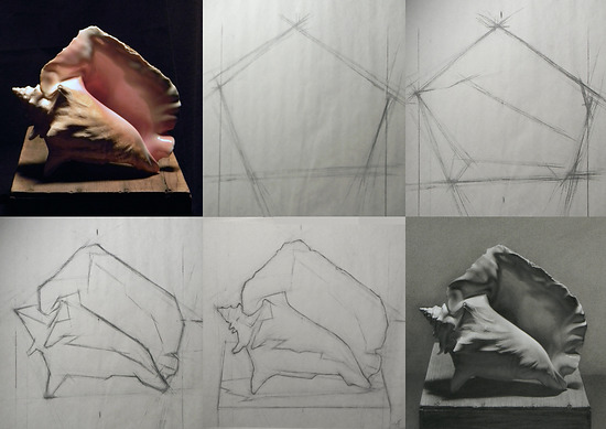 M. Joy Lemon / June 5, 2024 / Block-in Drawing | A Painter's Journey