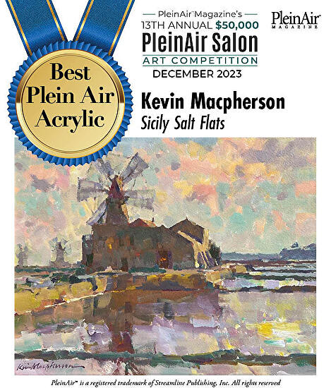 My painting, Sicily Salt Flats, was selected as the Best Plein Air ...