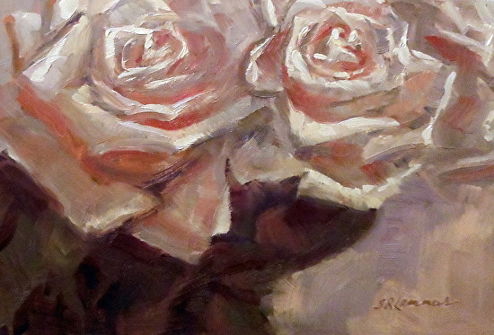 November 27, 2013 Two White Rose Paintings! Monet Discovers The Mirror ...