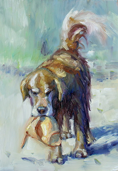 November 10, 2014 Here Is A Red Golden Retriever and Lab Painting ...