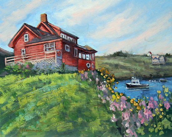 August 25, 2023 One More Monhegan Island Painting Of The Red House To ...