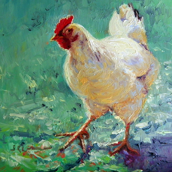October 5, 2011 How To Paint A Chicken! | Plein Aire in Maine