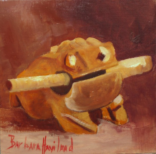 Rod-Bearing Wooden Frog | Barbara Haviland - Blog