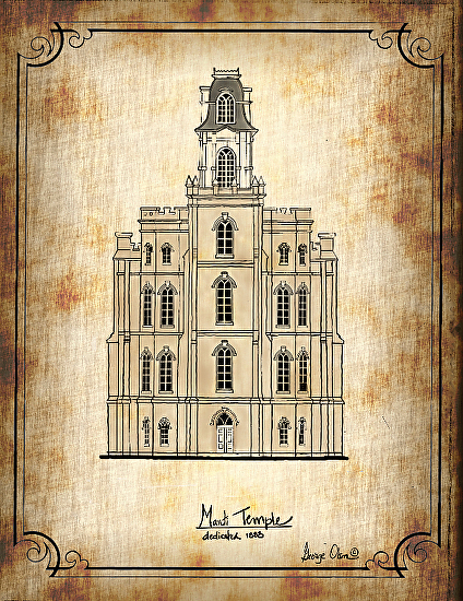 Historical LDS Manti Temple by George Olson of Olson Art Farm | George ...