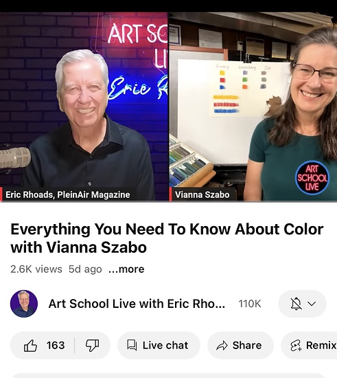 My Color Lesson on Art School Live With Eric Rhoads! | Vianna Szabo - Blog