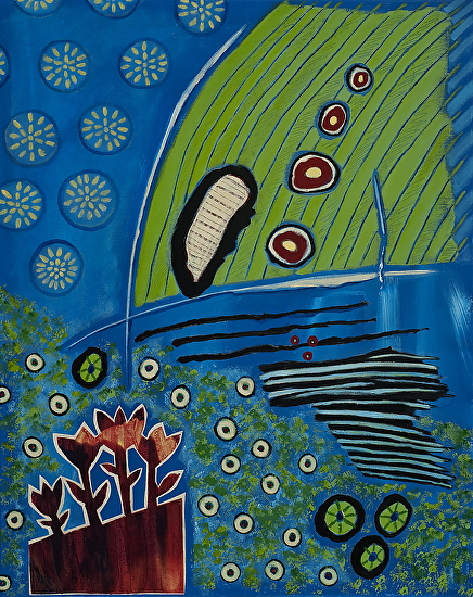 3 Fabulous Blues that Really Excite Walls with Contemporary Abstract ...