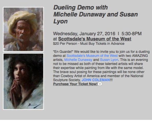 Scottsdale Museum of the West Painting demonstration Michelle Dunaway ...