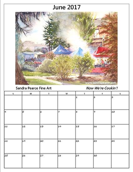 June 2017 Free Printable Art Calendar is Online | Watercolor Journal
