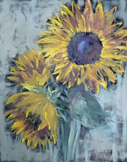 Sunflower Trio | Nancy Everett Art Notes