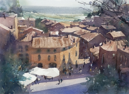 Saint-Emilion, France I, French Landscape Painting | Keiko Tanabe - Blog