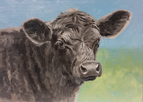 30 Paintings in 30 Days Angus Calf Portrait 22 of 30 | A Fist Full of ...