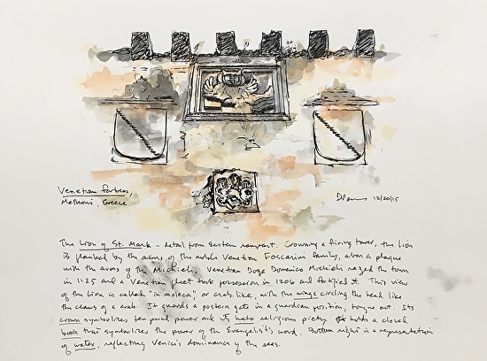 The Lion of St. Mark in moleca at Methoni, Greece | At Home Abroad