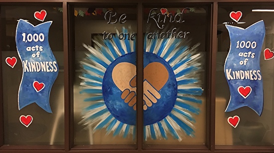Be Kind to One Another 1000 Acts of Kindness hospital campaign window ...