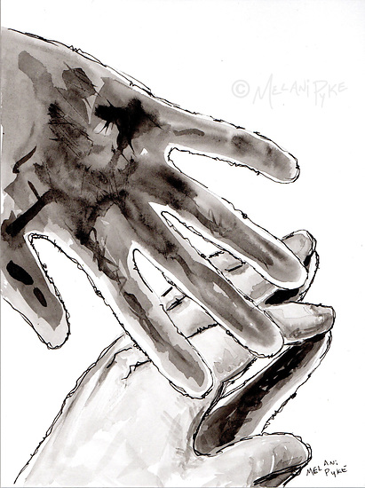 Hand Study 6 - Traced Hand over Sketch | Melani Pyke - Blog