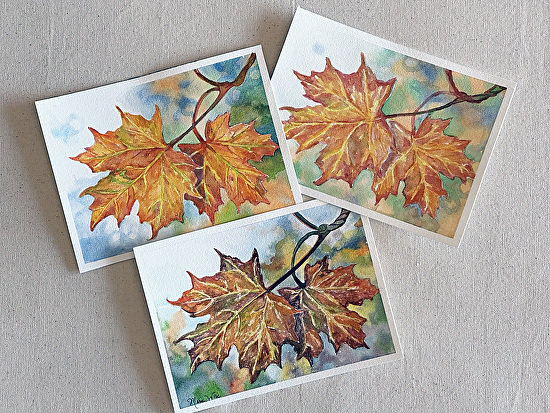 Fall Leaves Watercolor Class | Marie C. Wise - Blog