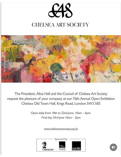 Exhibiting at the Chelsea Art Society 76th Annual Summer Exhibition ...
