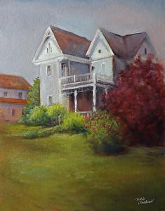 Daily Paintings - Two Story House | What's Happening in Teddy's Art World